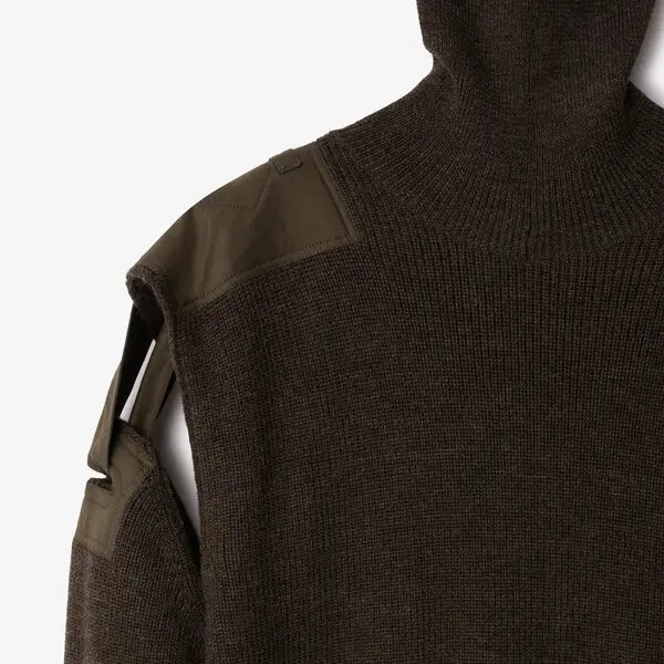 Burberry Detachable-sleeve Roll-neck Knitted Jumper - Black