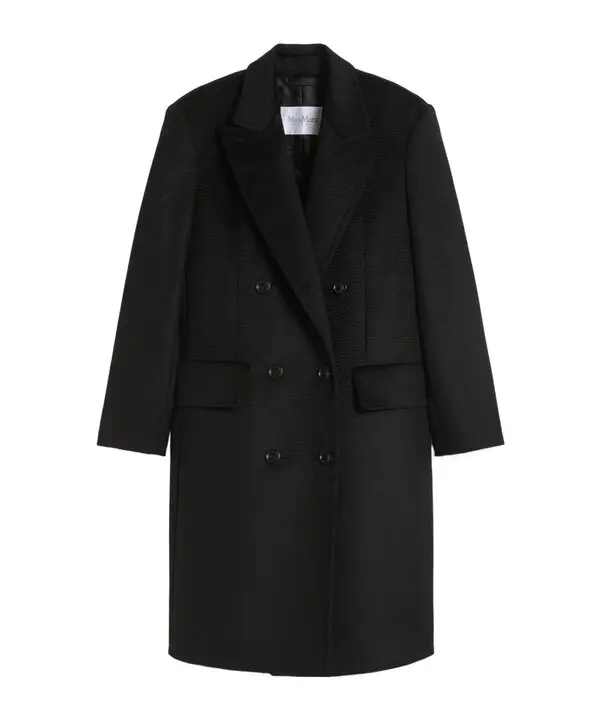 Max Mara Cosa Double-breasted Coat - Black
