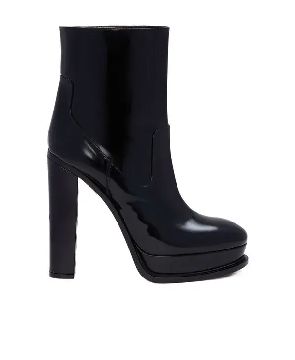 Alexander McQueen Platform Ankle Boots With High Heel