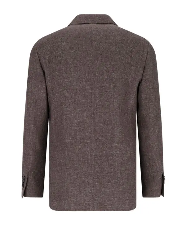 LARDINI Double-breasted Blazer - Black
