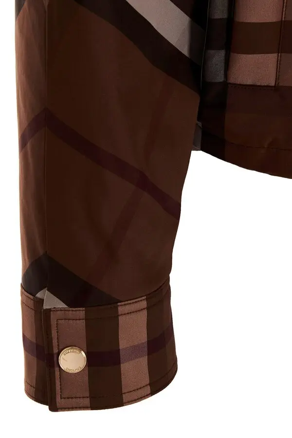 Burberry Check Pattern Zip-up Jacket