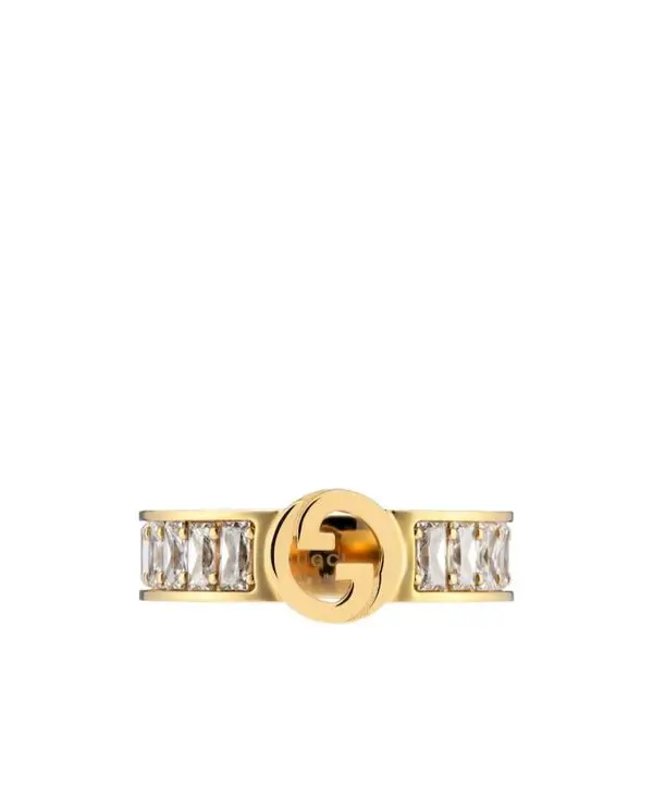 Gucci Blondie Wide Crystal Ring - Yellow