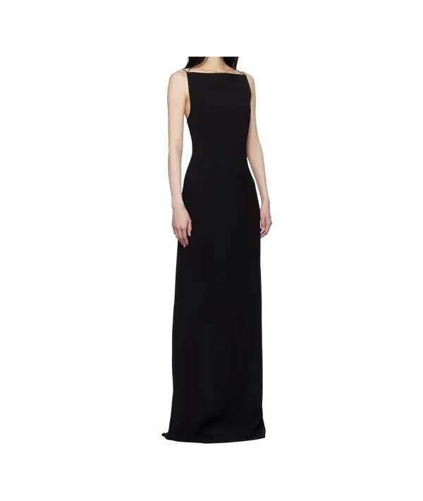 16Arlington Backless Crepe Gown With Slit