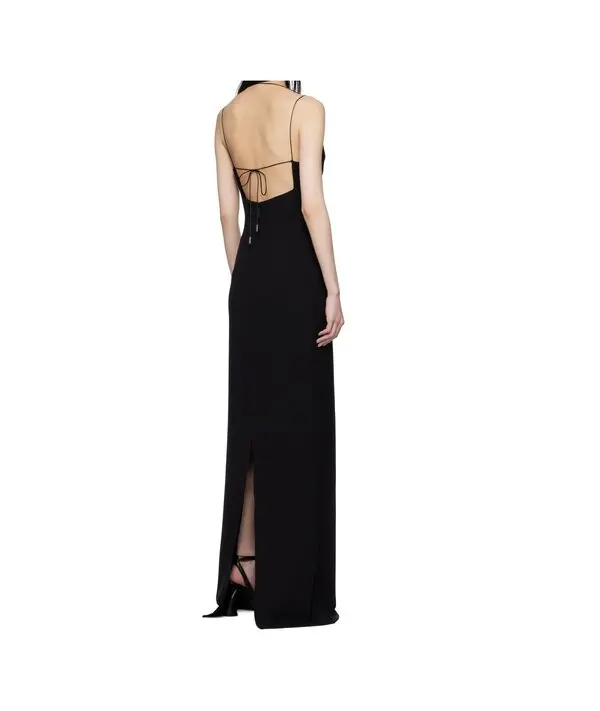16Arlington Backless Crepe Gown With Slit