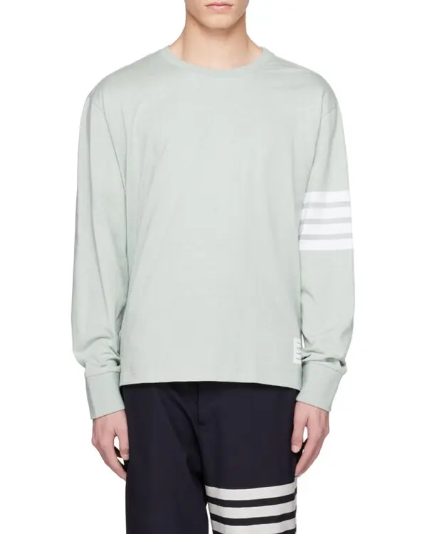 Thom Browne 4-bar Crewneck Sweatshirt - White