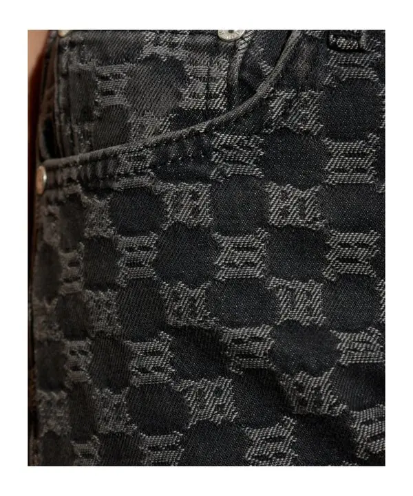 MISBHV Monogram Check Jeans - Black