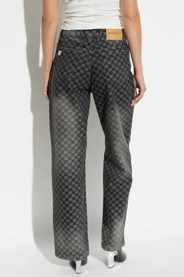 MISBHV Monogram Check Jeans - Black
