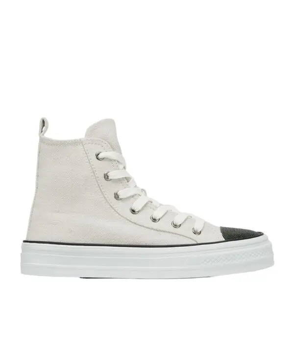 Brunello Cucinelli Panelled High-top Sneakers - Chalk