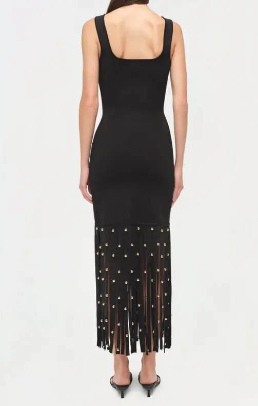 Simkhai Embellished Fringed Midi Dress