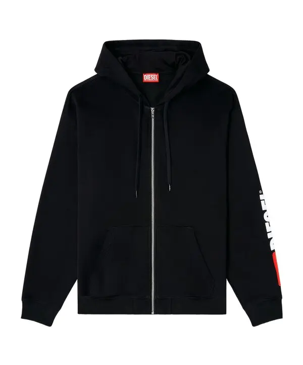 DIESEL® S-boxt-zip-hood-div Hoodie - Black