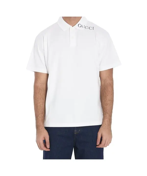 Gucci Printed Short-sleeve Polo Shirt