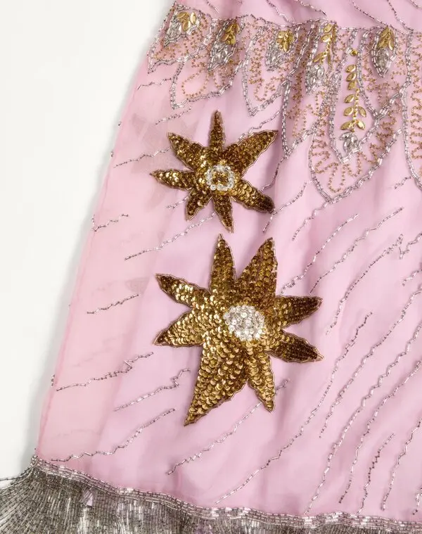 Valentino Garavani Embellished V-neck Dress