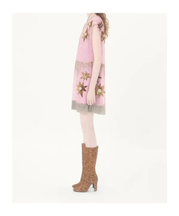 Valentino Garavani Embellished V-neck Dress