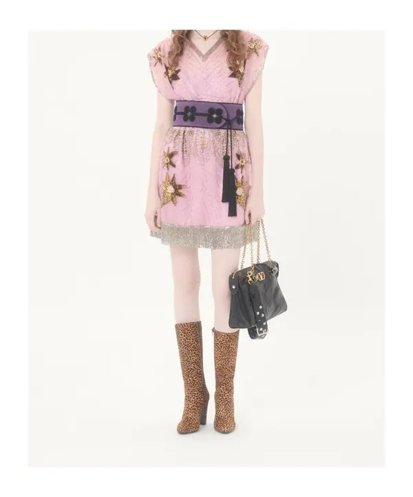 Valentino Garavani Embellished V-neck Dress