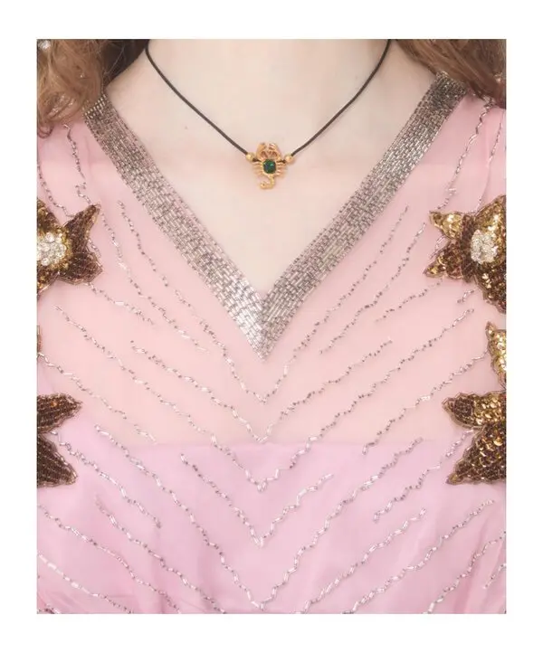 Valentino Garavani Embellished V-neck Dress