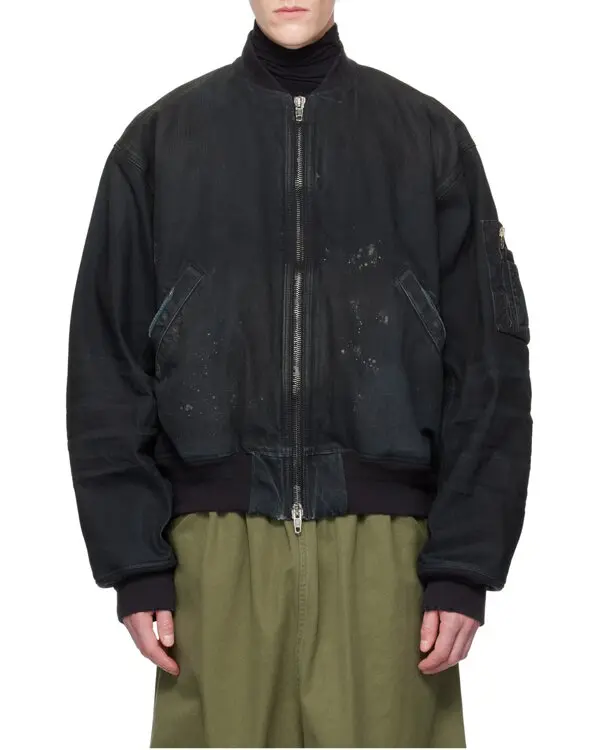 Balenciaga Distressed Bomber Jacket