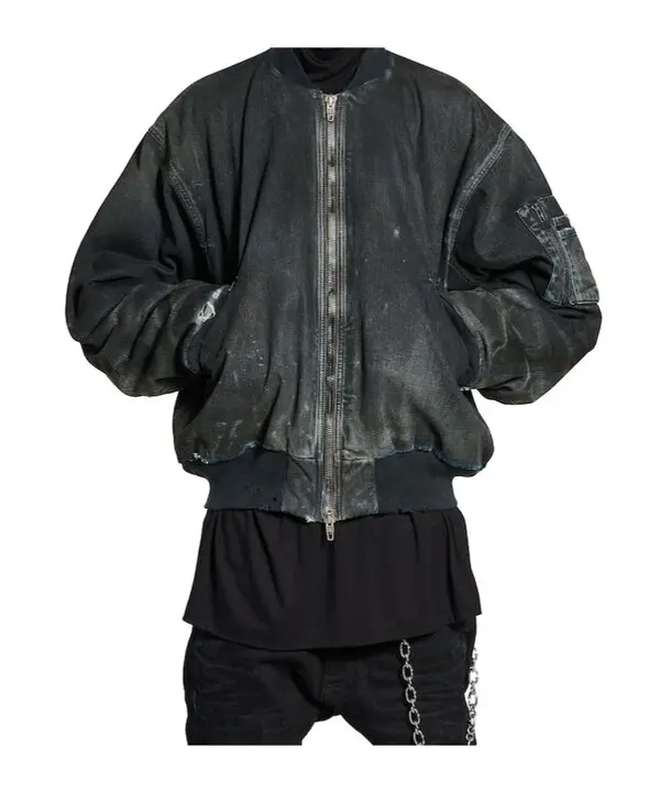 Balenciaga Distressed Bomber Jacket