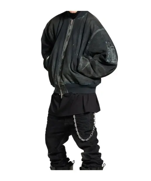 Balenciaga Distressed Bomber Jacket
