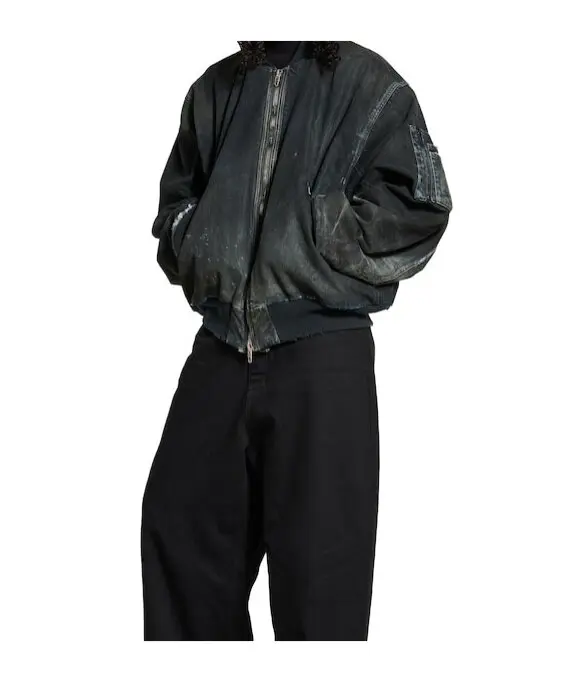 Balenciaga Distressed Bomber Jacket