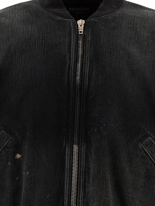 Balenciaga Distressed Bomber Jacket
