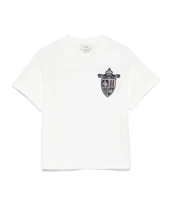 Fendi Logo-patch T-shirt - White