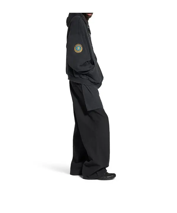 Balenciaga Uniform Patch Zip-up Hoodie