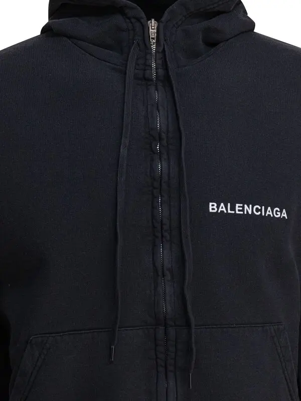 Balenciaga Uniform Patch Zip-up Hoodie