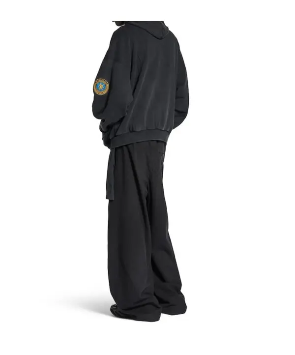 Balenciaga Uniform Patch Zip-up Hoodie