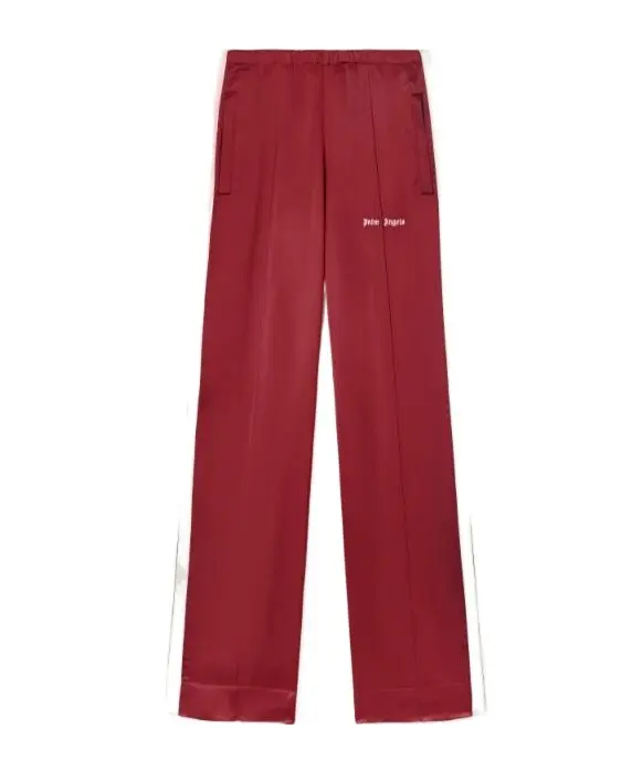 Palm Angels Logo Embroidered Straight Leg Pants