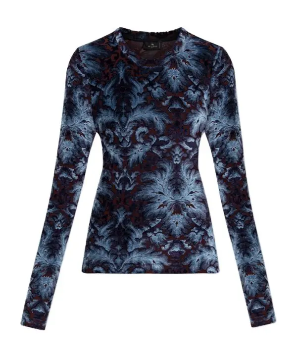 Etro Long Sleeved Graphic Top