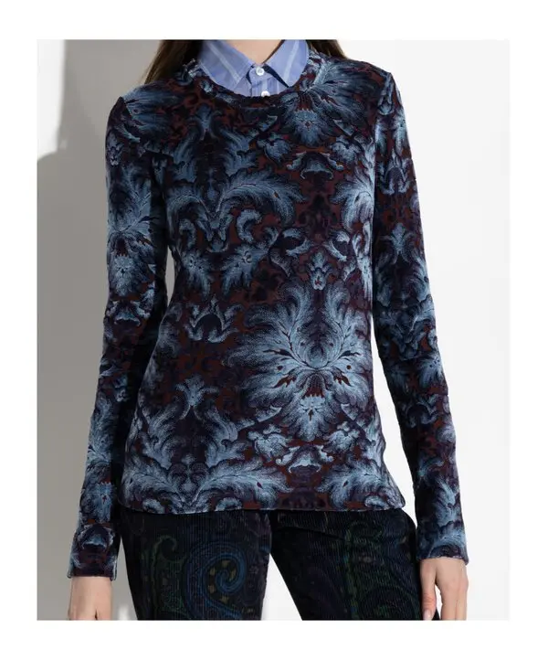 Etro Long Sleeved Graphic Top