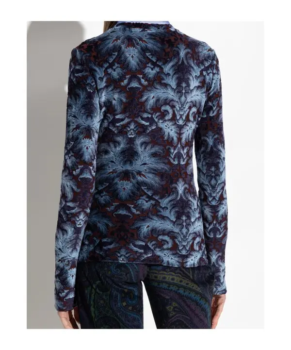 Etro Long Sleeved Graphic Top