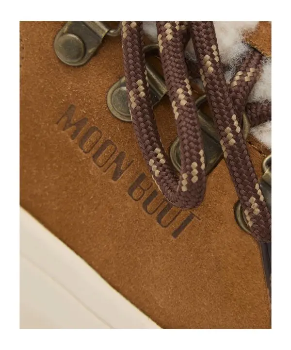 Moon Boot Shearling Trimmed Sneakers