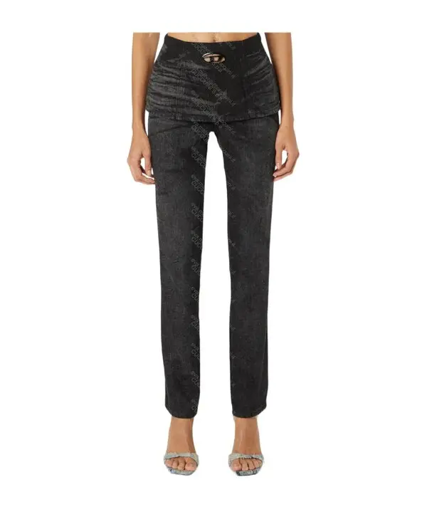 DIESEL® Oval D Logo Plaque High Waist Jeans