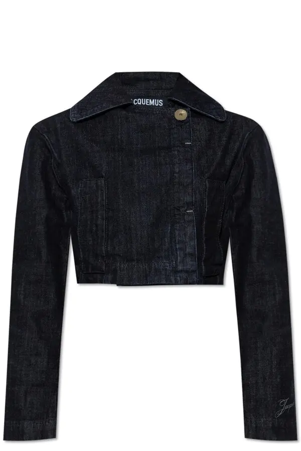 Jacquemus La Veste De-nîmes Marino Cropped Jacket - Black