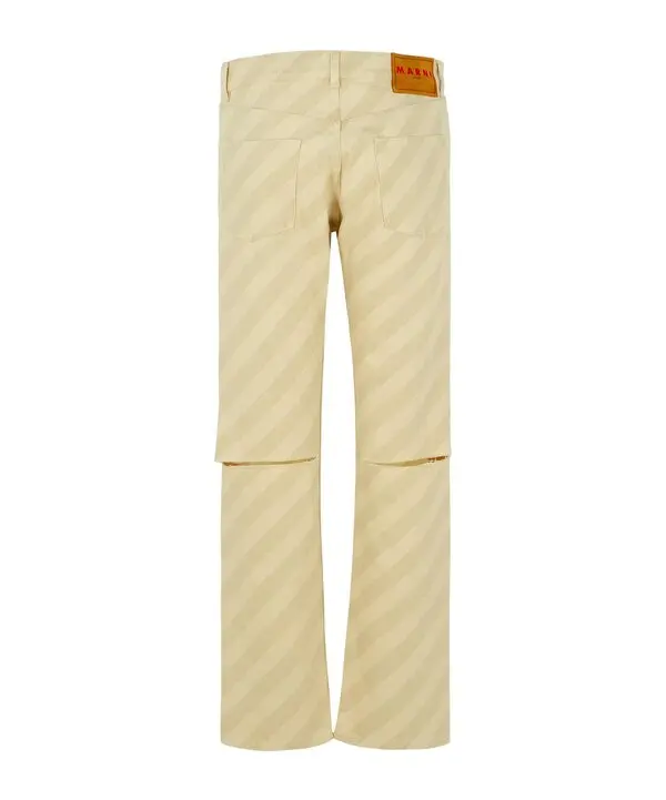 Marni Striped Straight Leg Jeans
