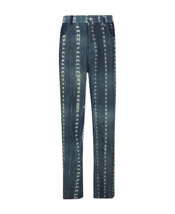 WALES BONNER Tie & Dye Wide Leg Jeans