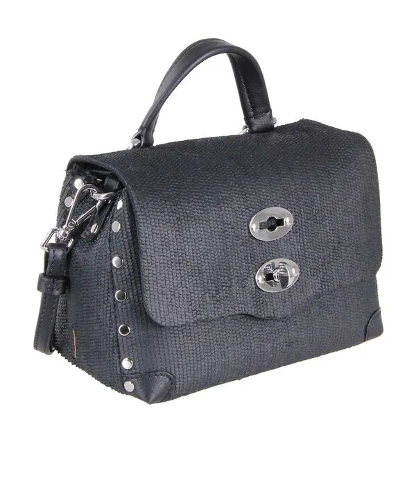 ZANELLATO Baby Postina Shoulder Bag With Twist Lock Closure - Black