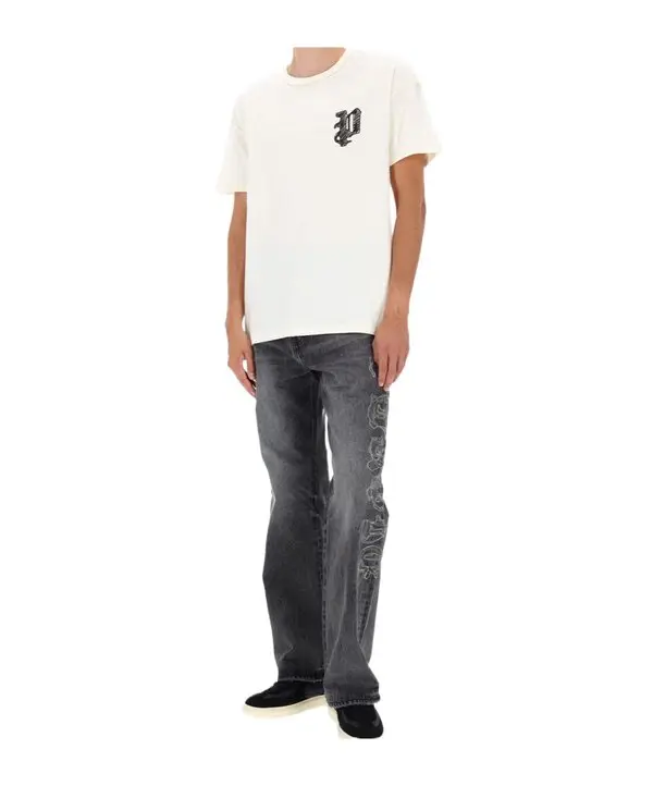 PURPLE BRAND Gothic Wordmark Jeans - Black