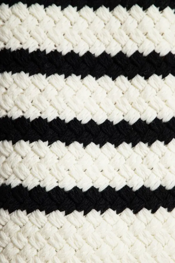 Alanui Striped Knitted Sweater With Logo Detail