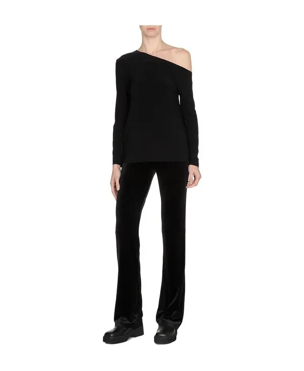 Norma Kamali Off-the-shoulder Long Sleeve Top