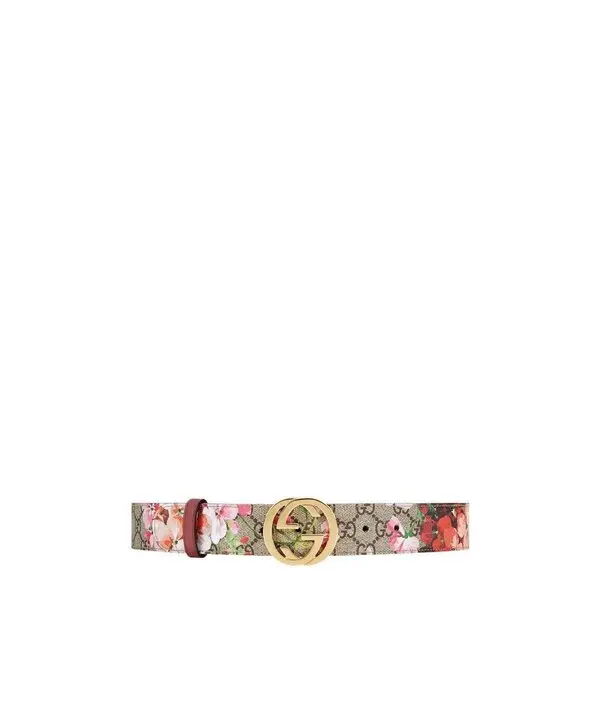 Gucci Gg Blooms Flower Belt - Nude
