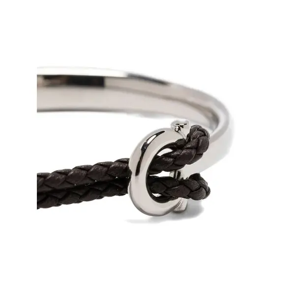 FERRAGAMO Logo Engraved Bracelet - Black