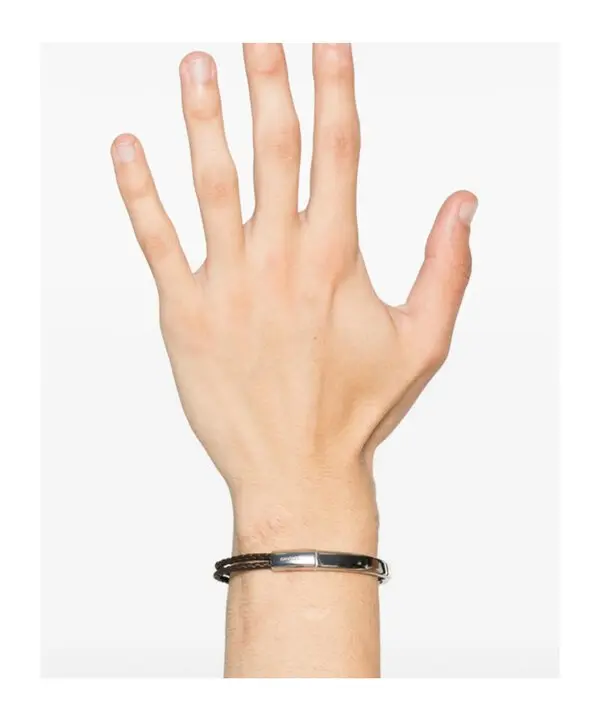 FERRAGAMO Logo Engraved Bracelet - Black