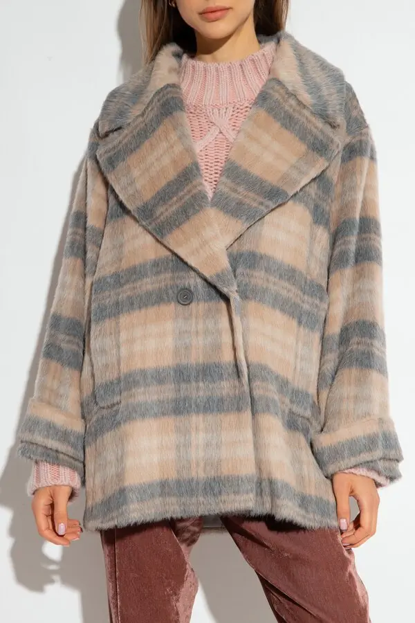 Fabiana Filippi Checked Double Breasted Coat