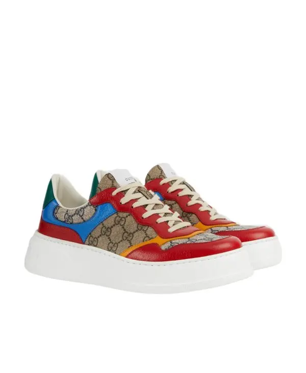 Gucci Gg Panelled Lace-up Sneakers