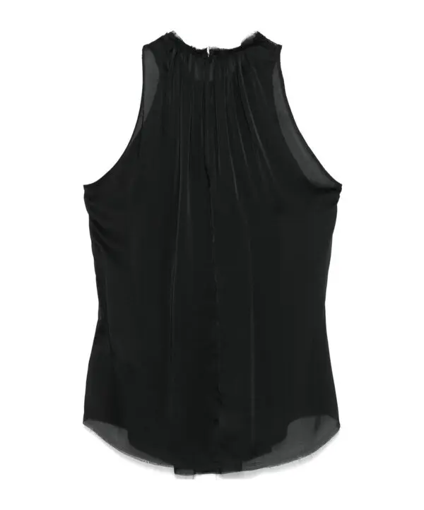 Balmain Sleeveless Ruched Top