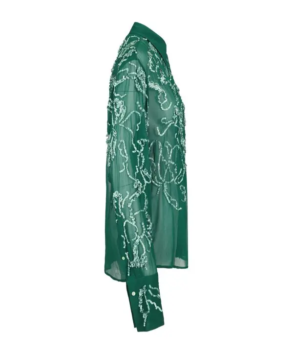 Dries Van Noten Long-sleeved Sequined Shirt