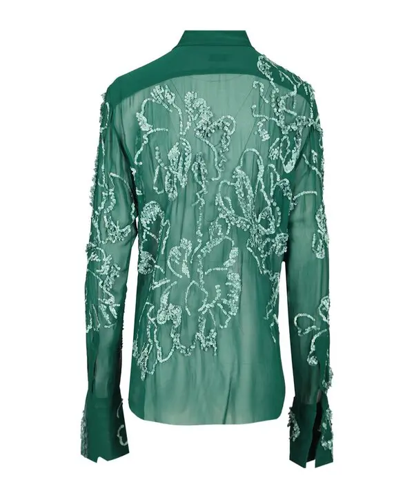 Dries Van Noten Long-sleeved Sequined Shirt