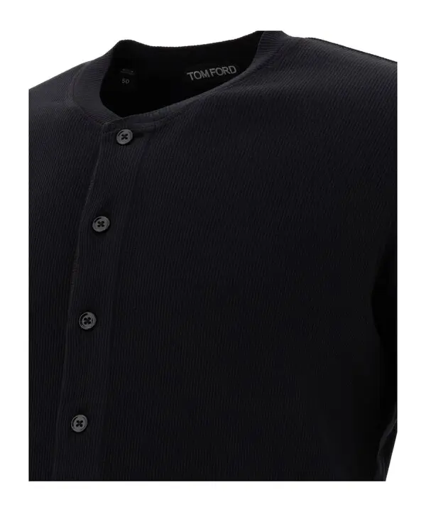 TOM FORD Fine-ribbed Logo Embroidered T-shirt